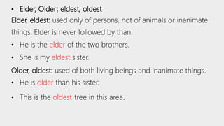 The correct use of Adjectives | PPTX