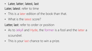 The correct use of Adjectives | PPTX