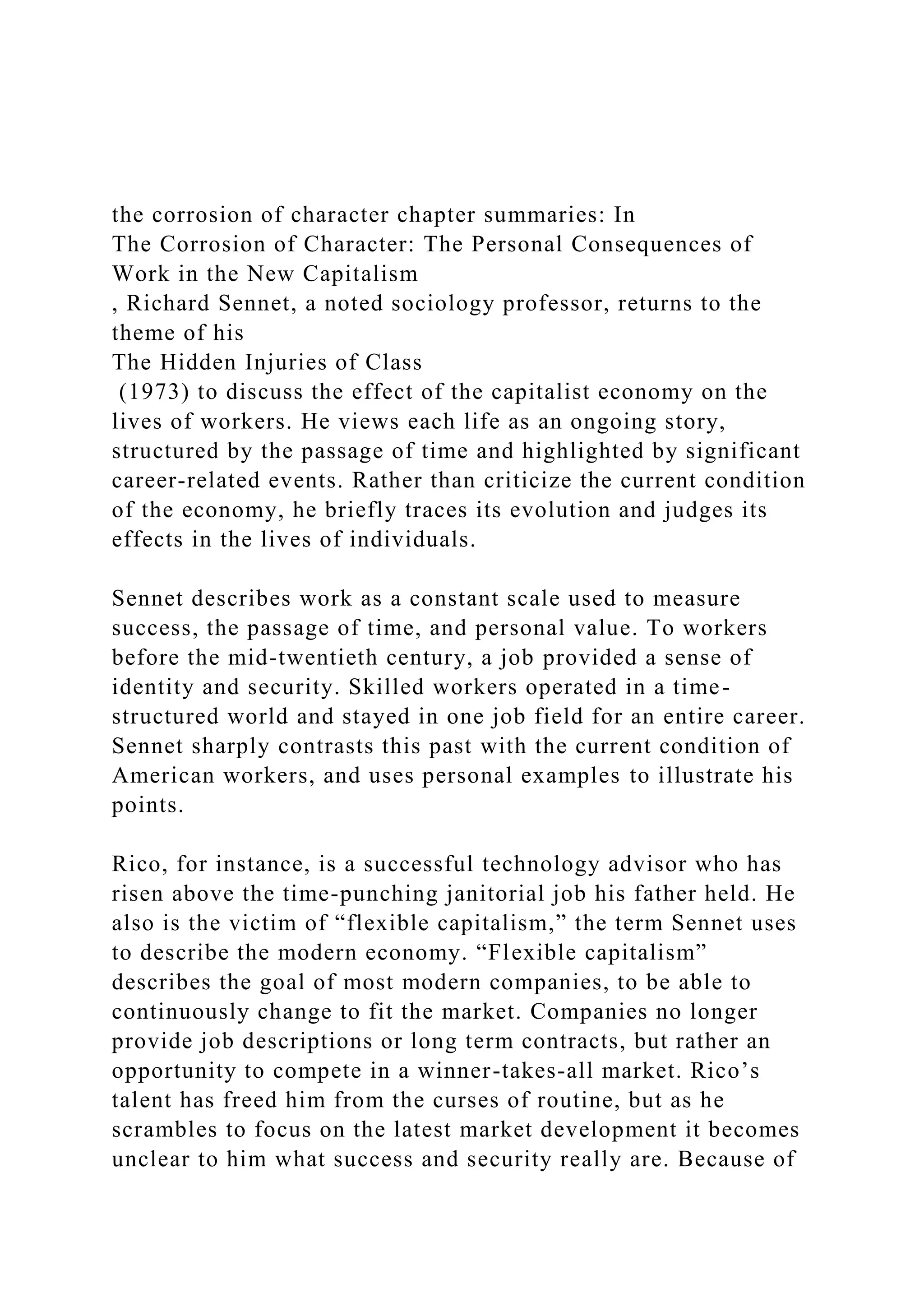 the corrosion of character chapter summaries In The Corrosion.docx