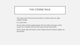The cosine rule | PPTX