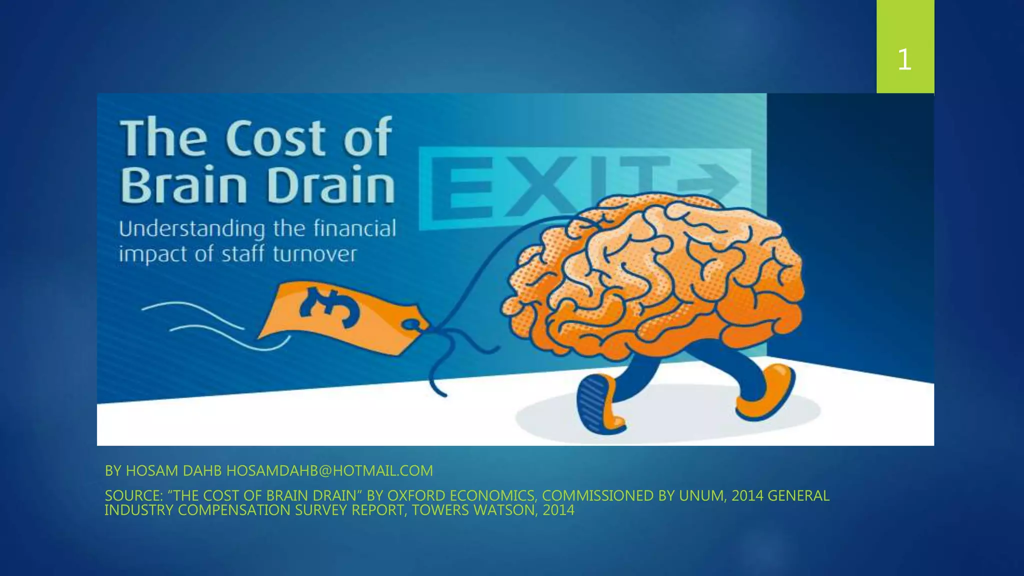 The cost of brain drain (Employee Turnover Cost) | PPTX