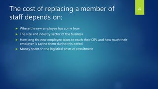 The cost of brain drain (Employee Turnover Cost) | PPTX