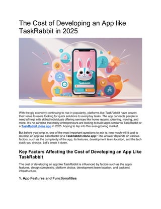 The Cost of Developing an App like TaskRabbit in 2025 | DOCX