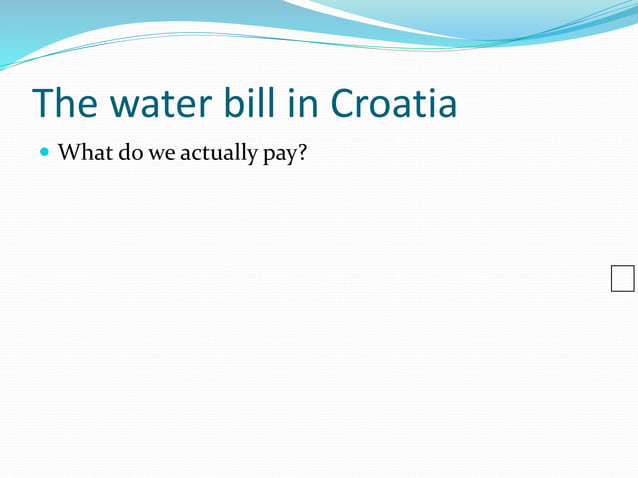 The cost of water | PPTX