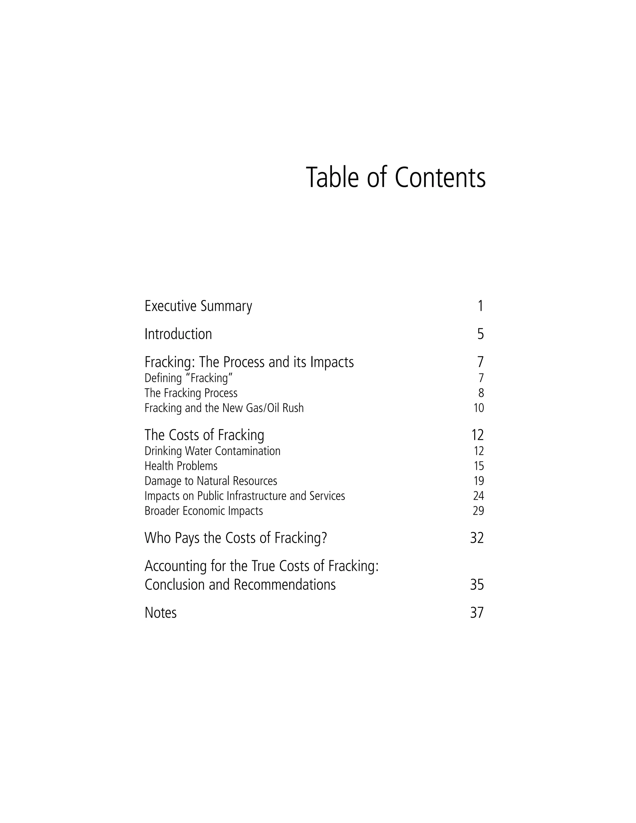 The costs of fracking | PDF