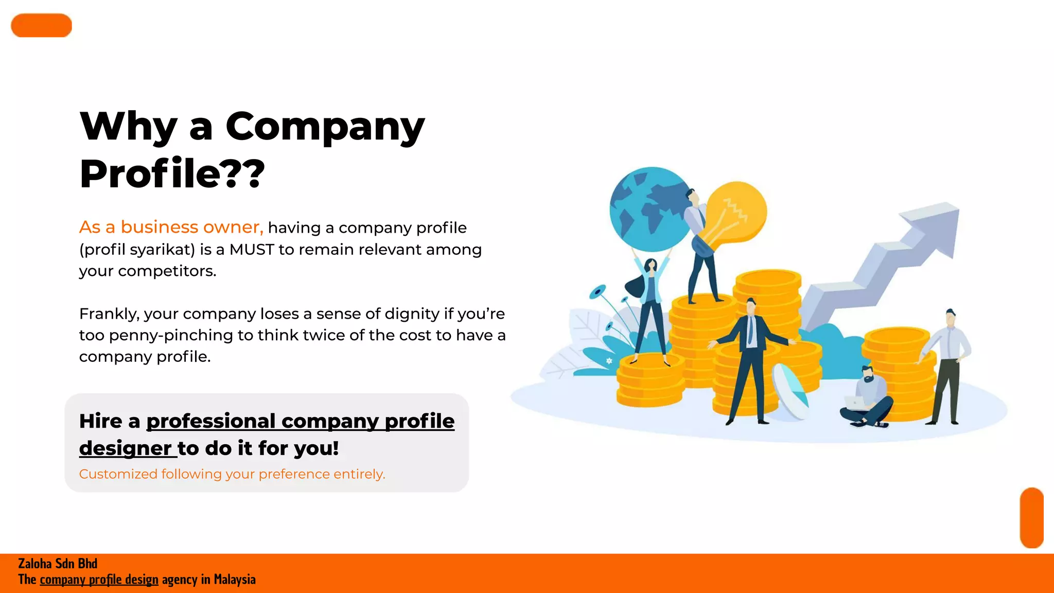 The cost to make a company profile design | PPT