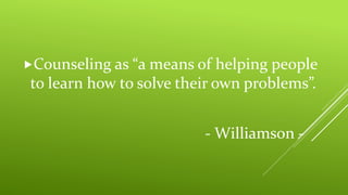 The Counseling Process | PPTX