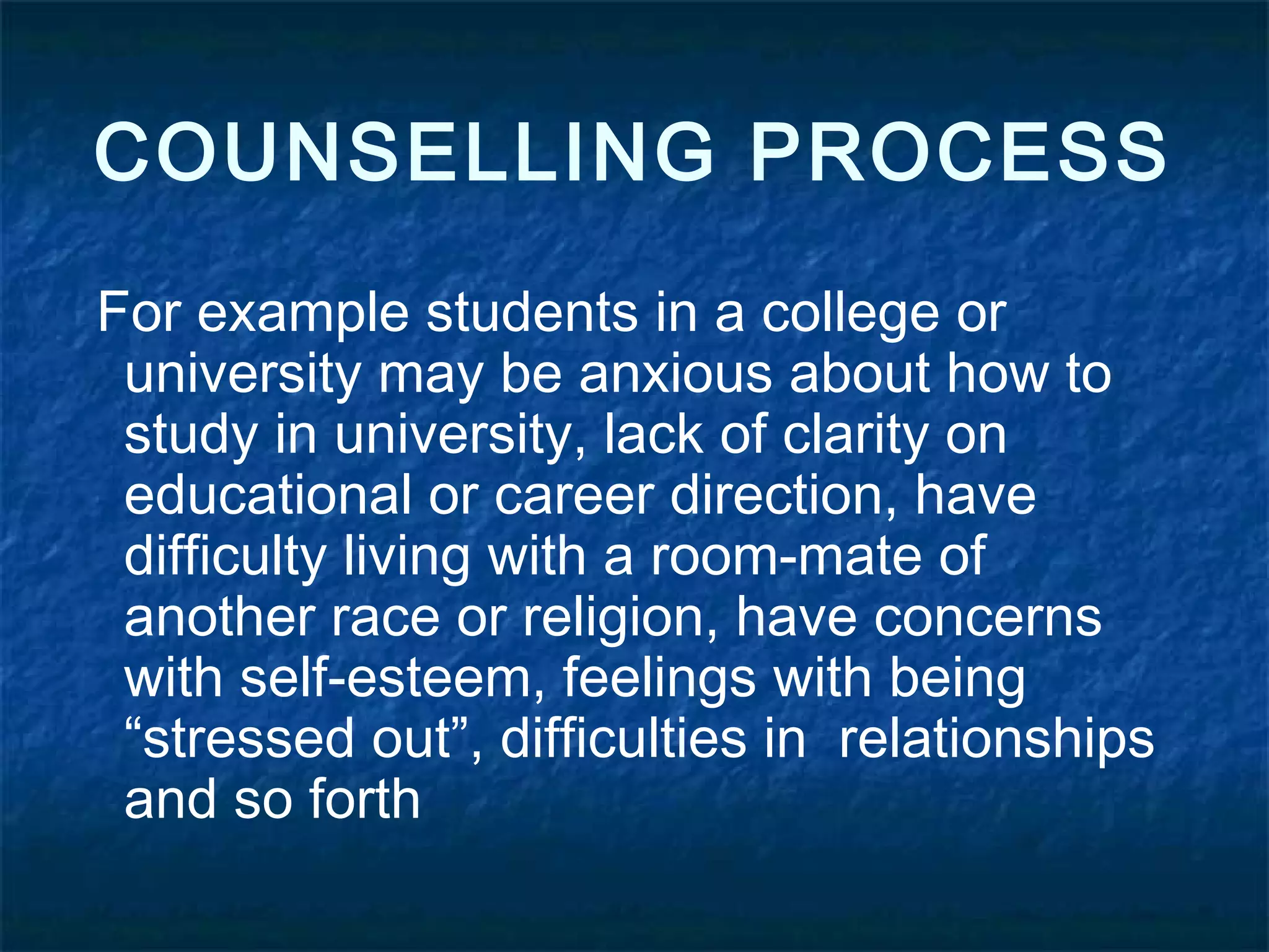 The counseling process | PPT