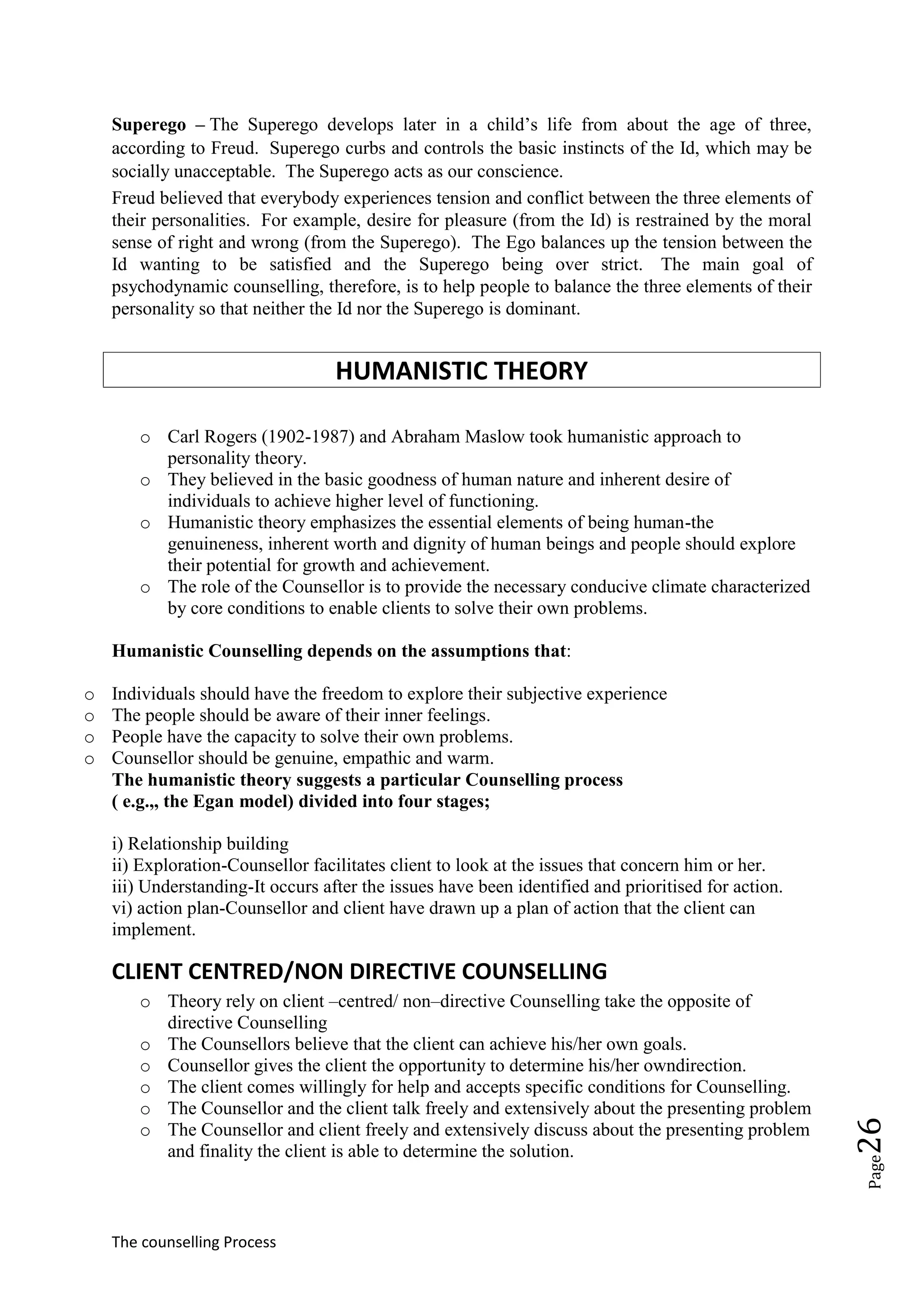 The counselling process; Stages of the counselling process | PDF