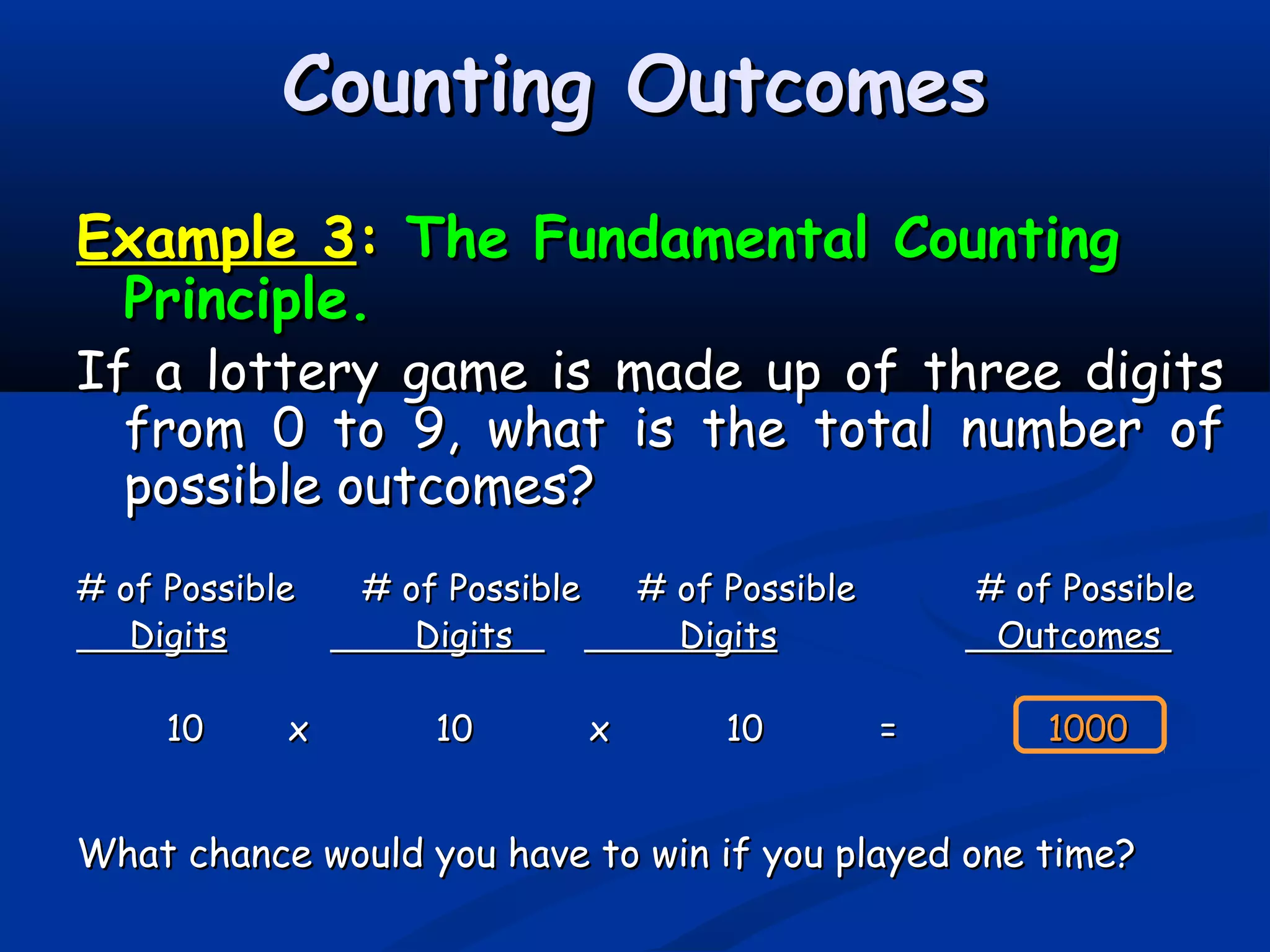 The Fundamental Counting Principle | PPT