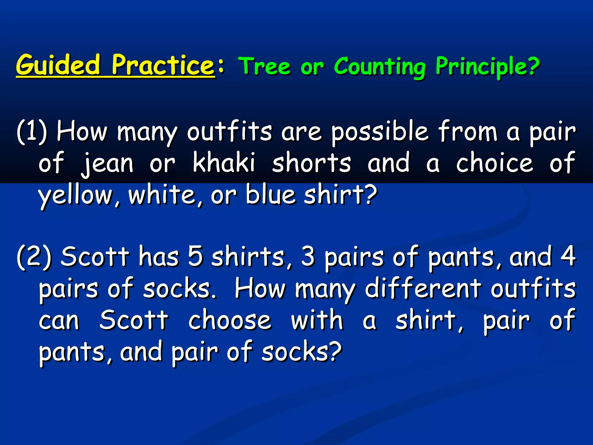 The Fundamental Counting Principle | PPT