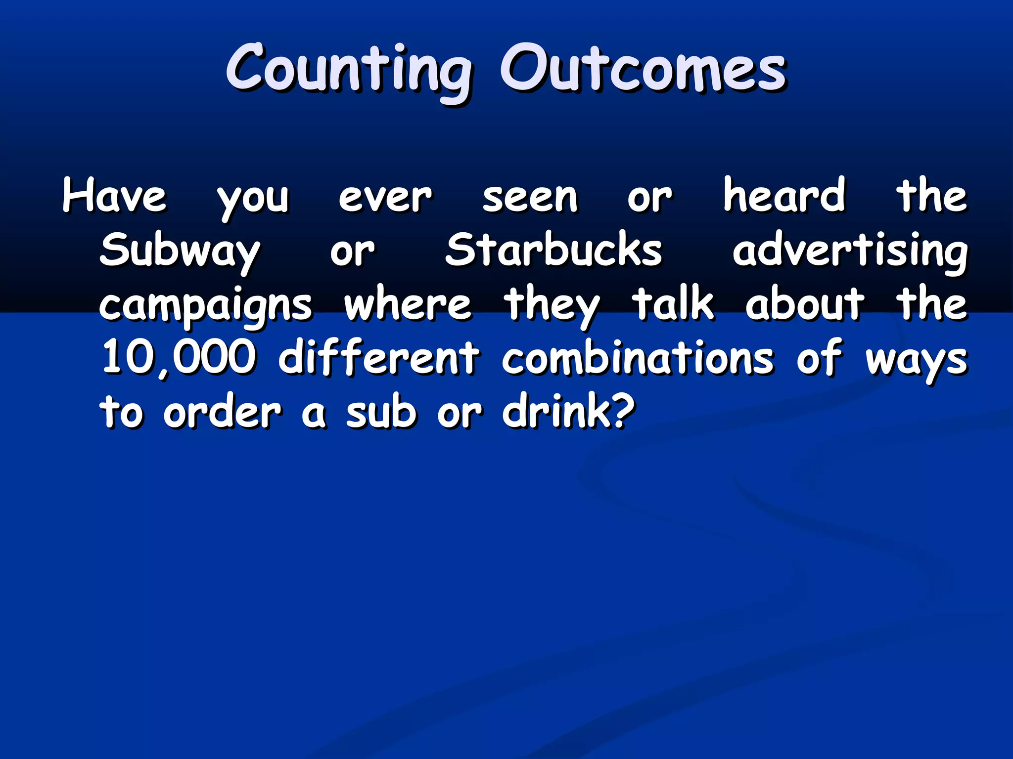 The Fundamental Counting Principle | PPT