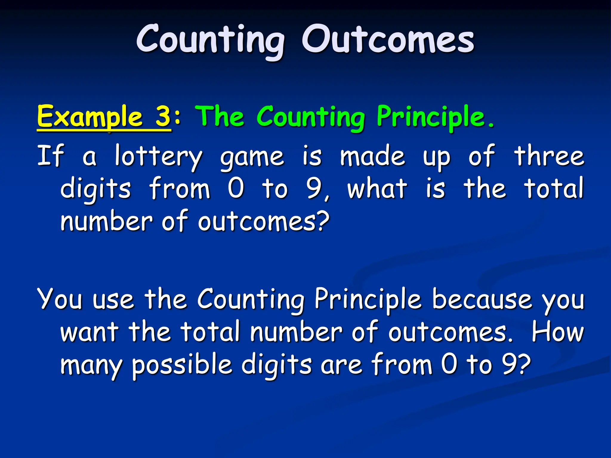 The Counting Principle and the counting principle.ppt