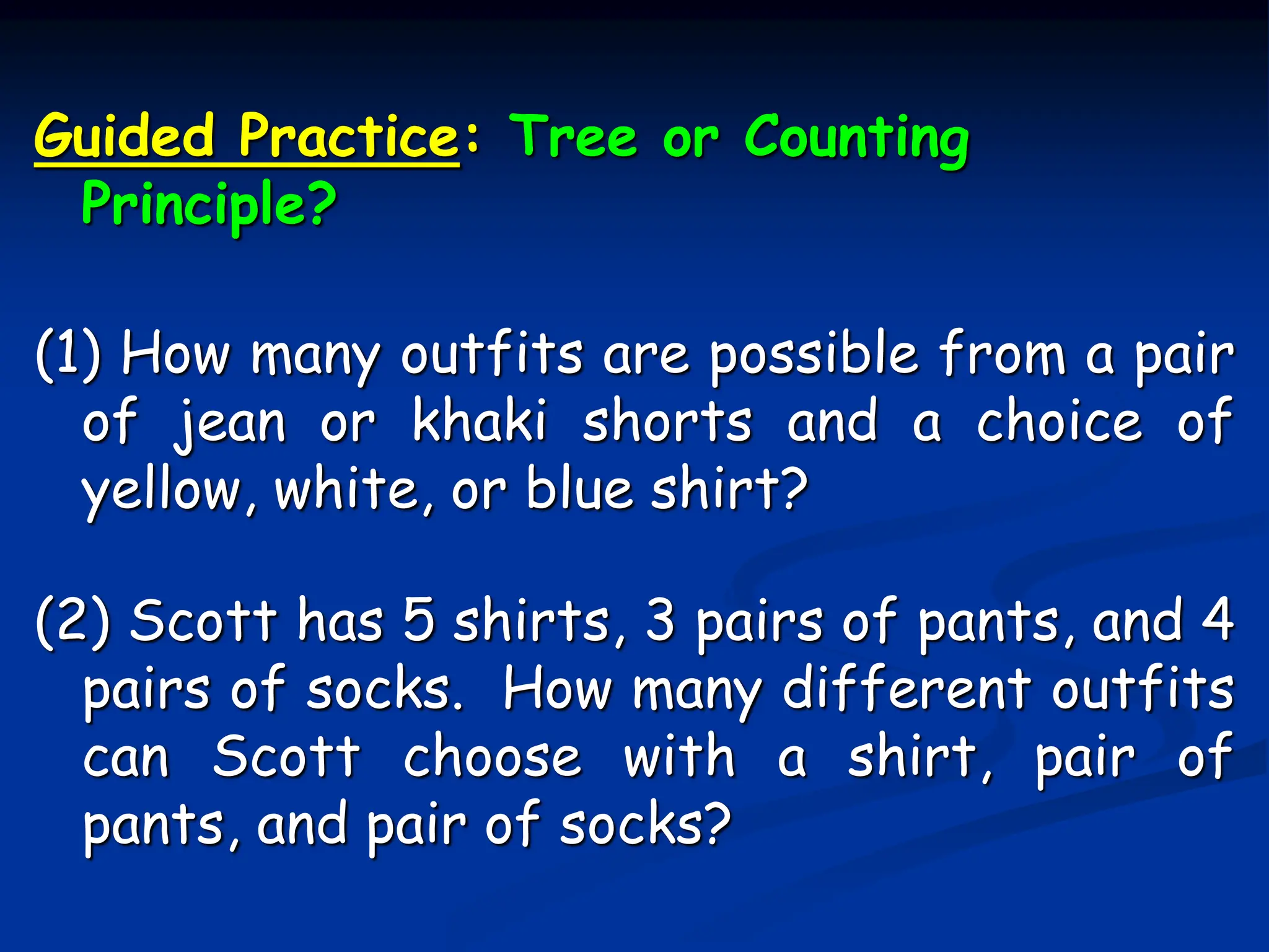 The Counting Principle and the counting principle.ppt