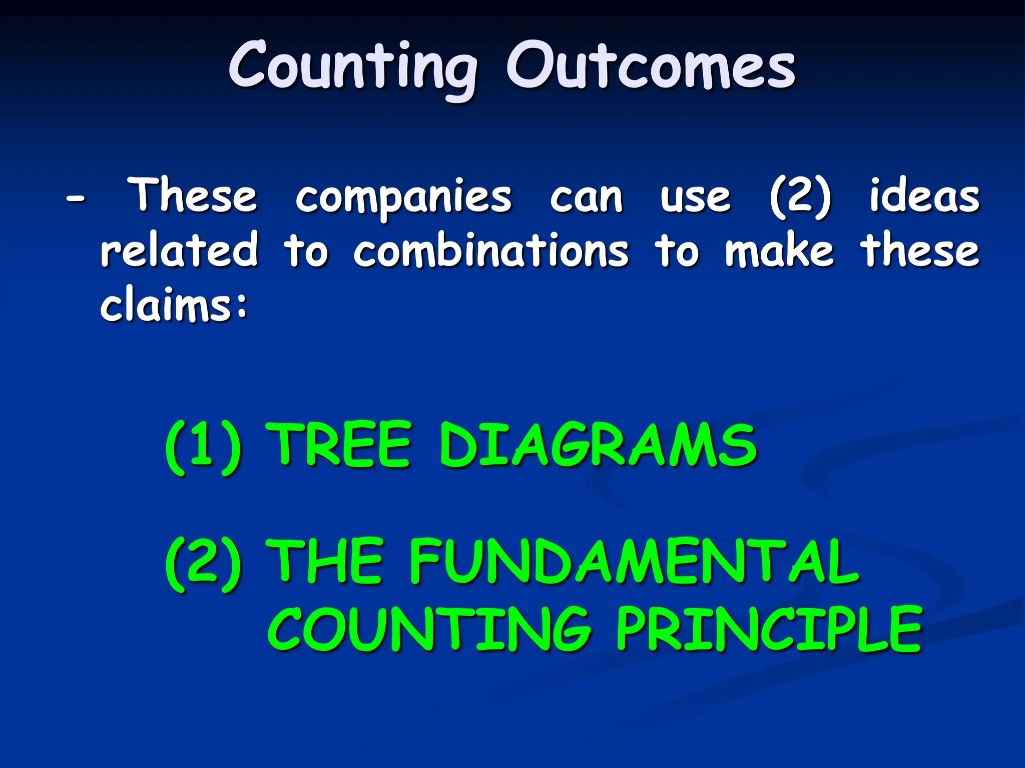 The Counting Principle and the counting principle.ppt