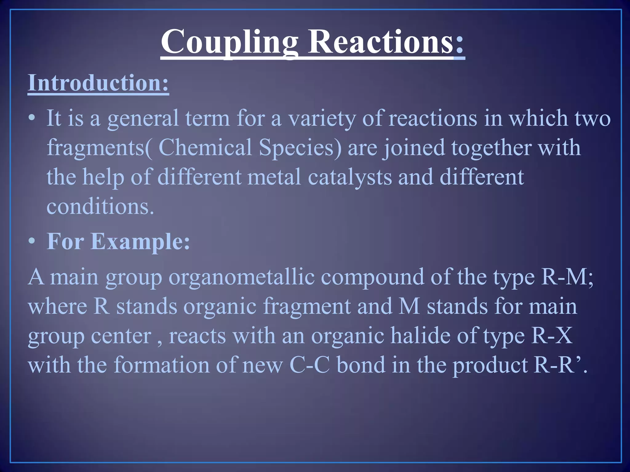 The coupling reactions | PDF