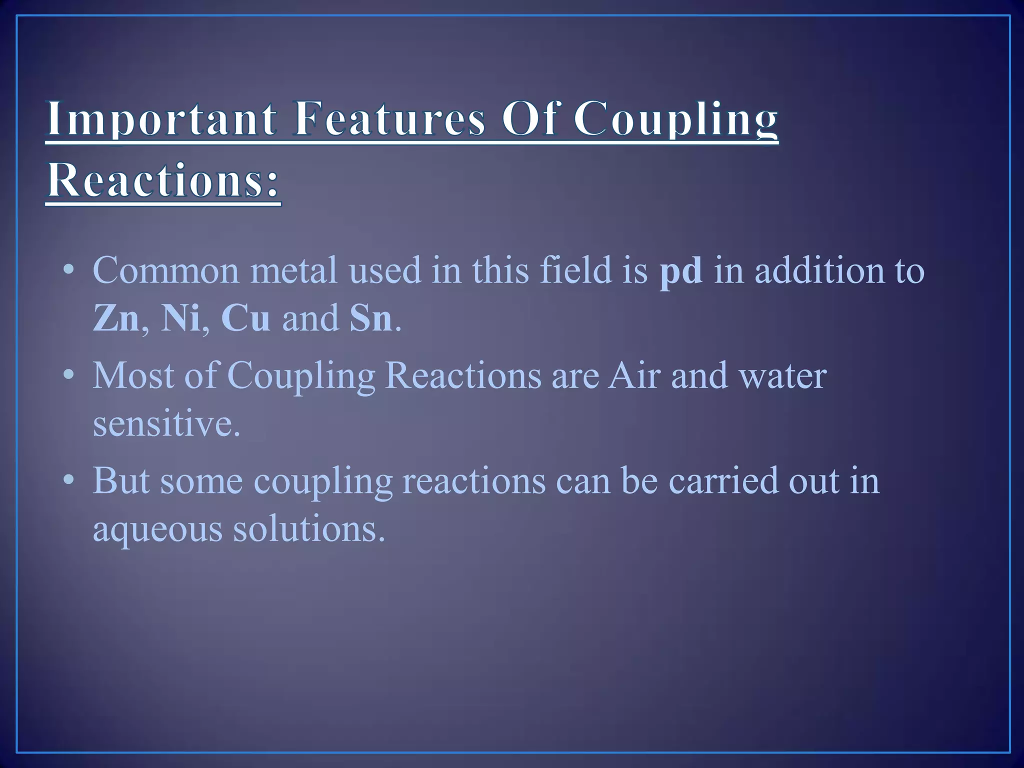 The coupling reactions | PDF