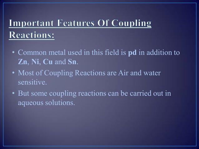 The coupling reactions | PDF | Chemistry | Science