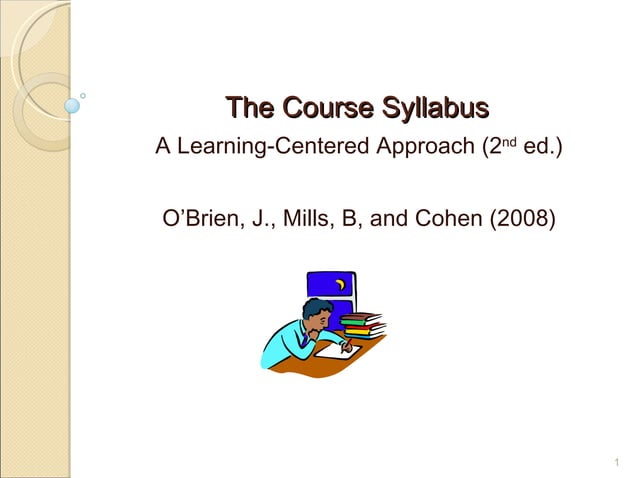 The course syllabus | PPT