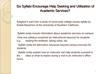 The course syllabus | PPT