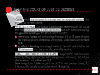 THE COURT OF JUSTICE OF THE EUROPEAN UNION (CJEU). A FOCUS ON THE CVRIA ...