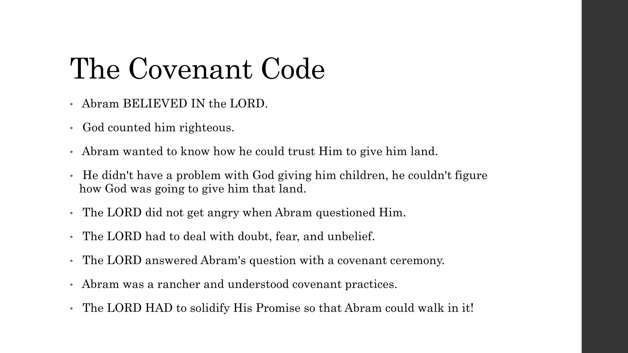 The Covenant Code Reveals His Love | PPT