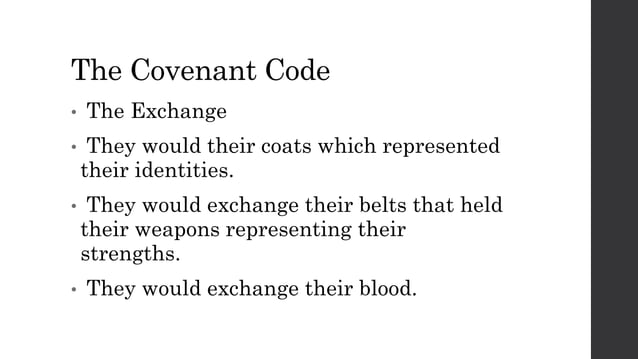 The Covenant Code Reveals His Love | PPT