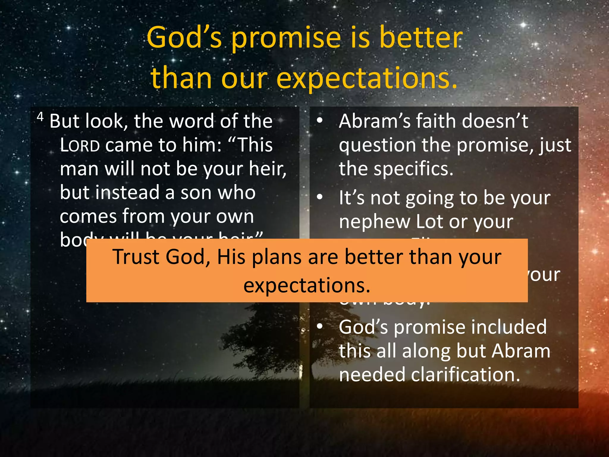 Abram: Anxious For God's Promise - Genesis 15:1-6 | PPTX
