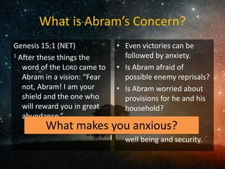 Abram: Anxious For God's Promise - Genesis 15:1-6 | PPTX