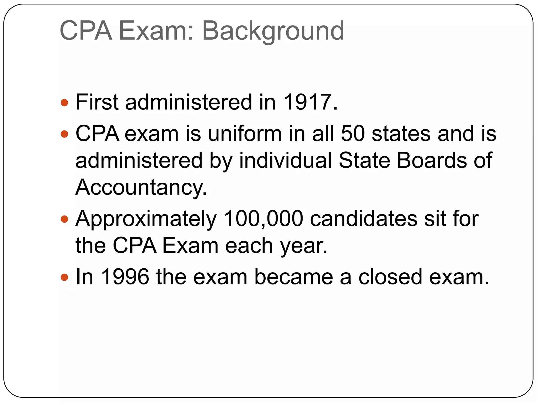 The cpa examination | PPT