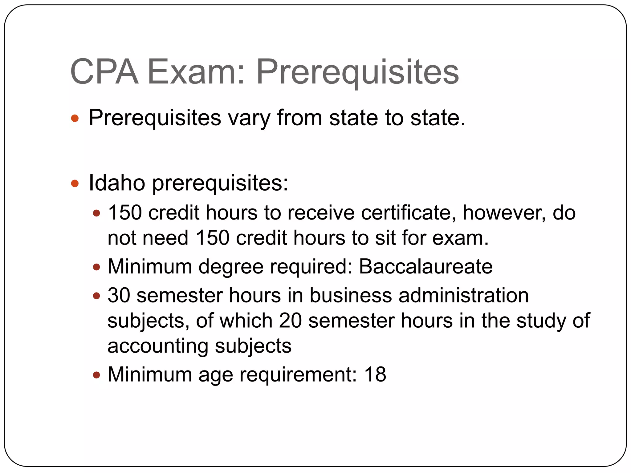 The cpa examination | PPT