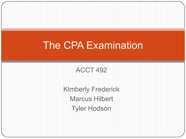The cpa examination | PPT