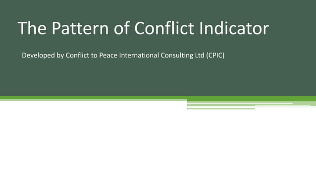 The cpic cycle of conflict indicator website version | PPT