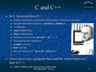 THE C PROGRAMMING LANGUAGE PPT CONTAINS THE BASICS OF C | PPT