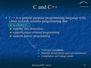 THE C PROGRAMMING LANGUAGE PPT CONTAINS THE BASICS OF C | PPT