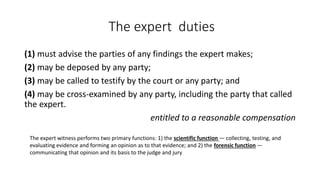 The cpr process and role of medical expert evidence in court | PPT