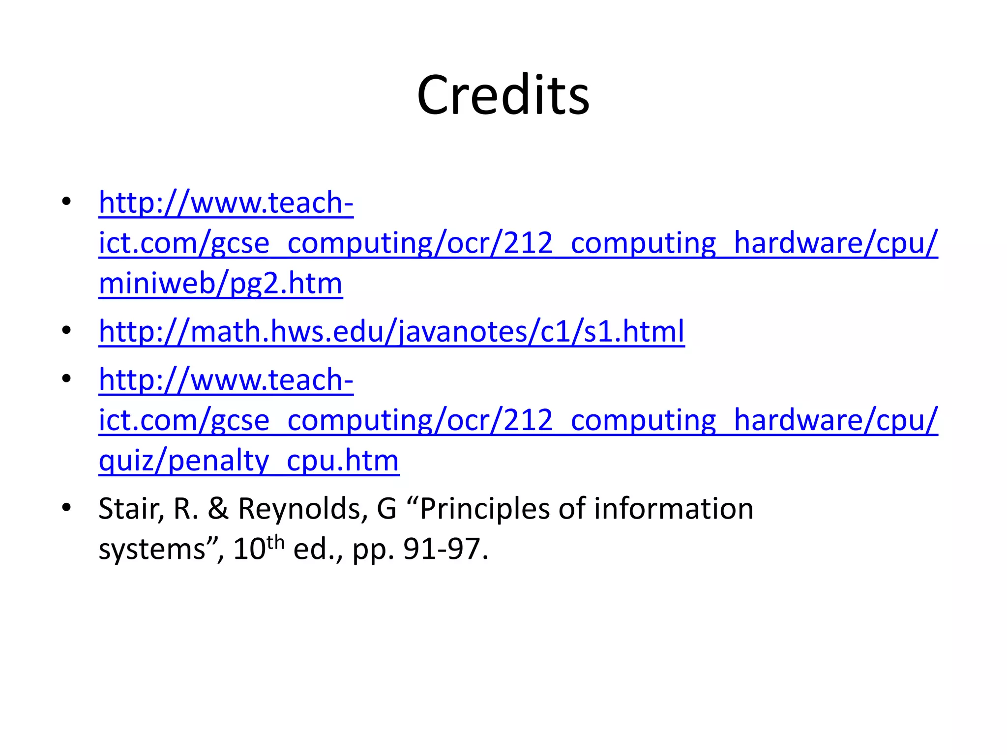 The cpu cycle | PPTX