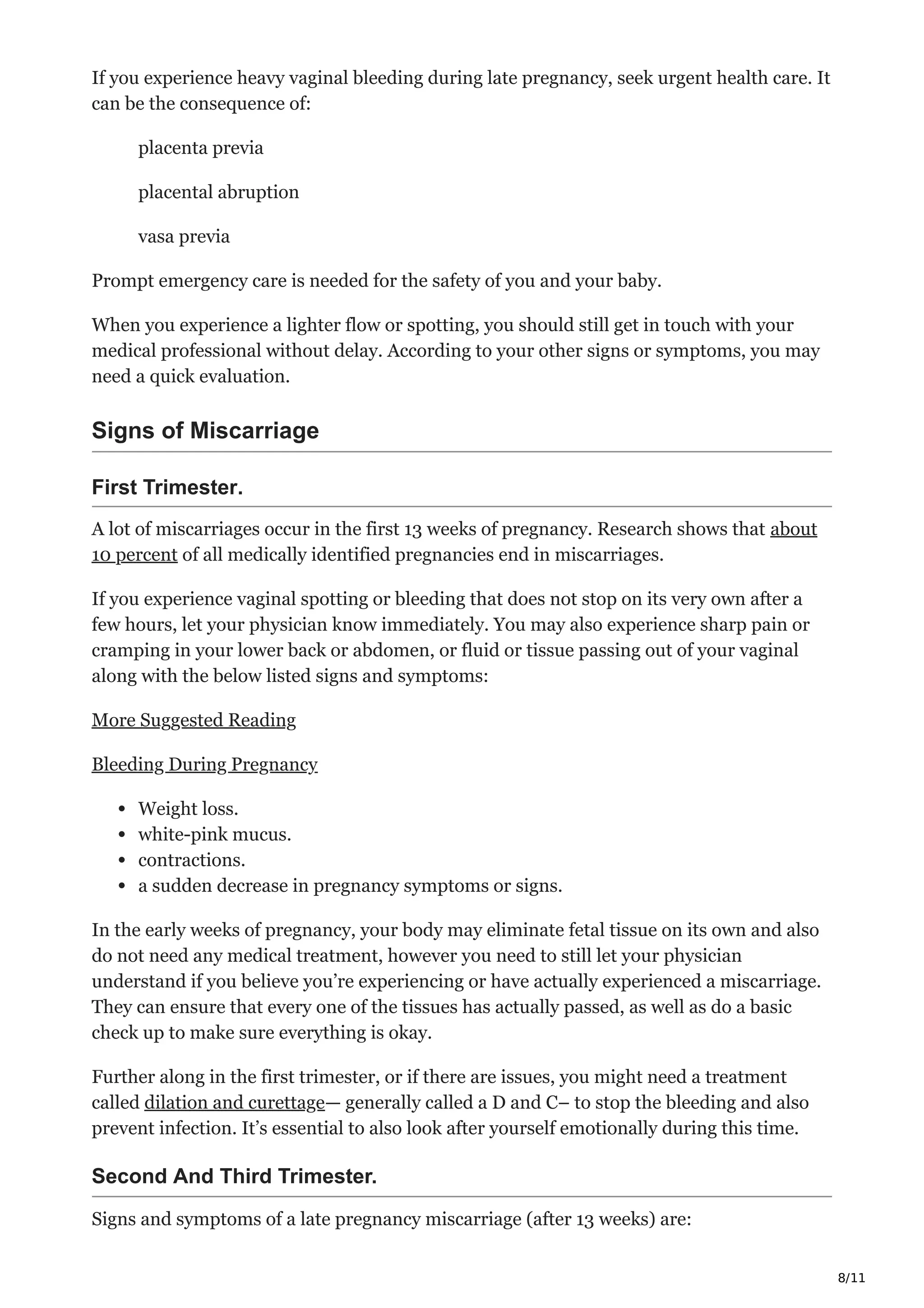 Spotting in early pregnancy | PDF