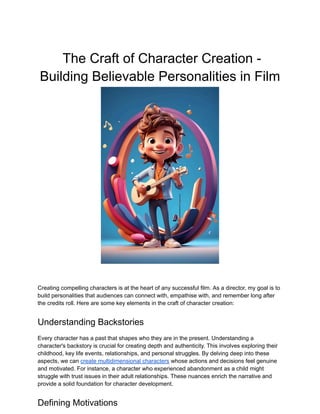 The Craft of Character Creation - Building Believable Personalities in ...
