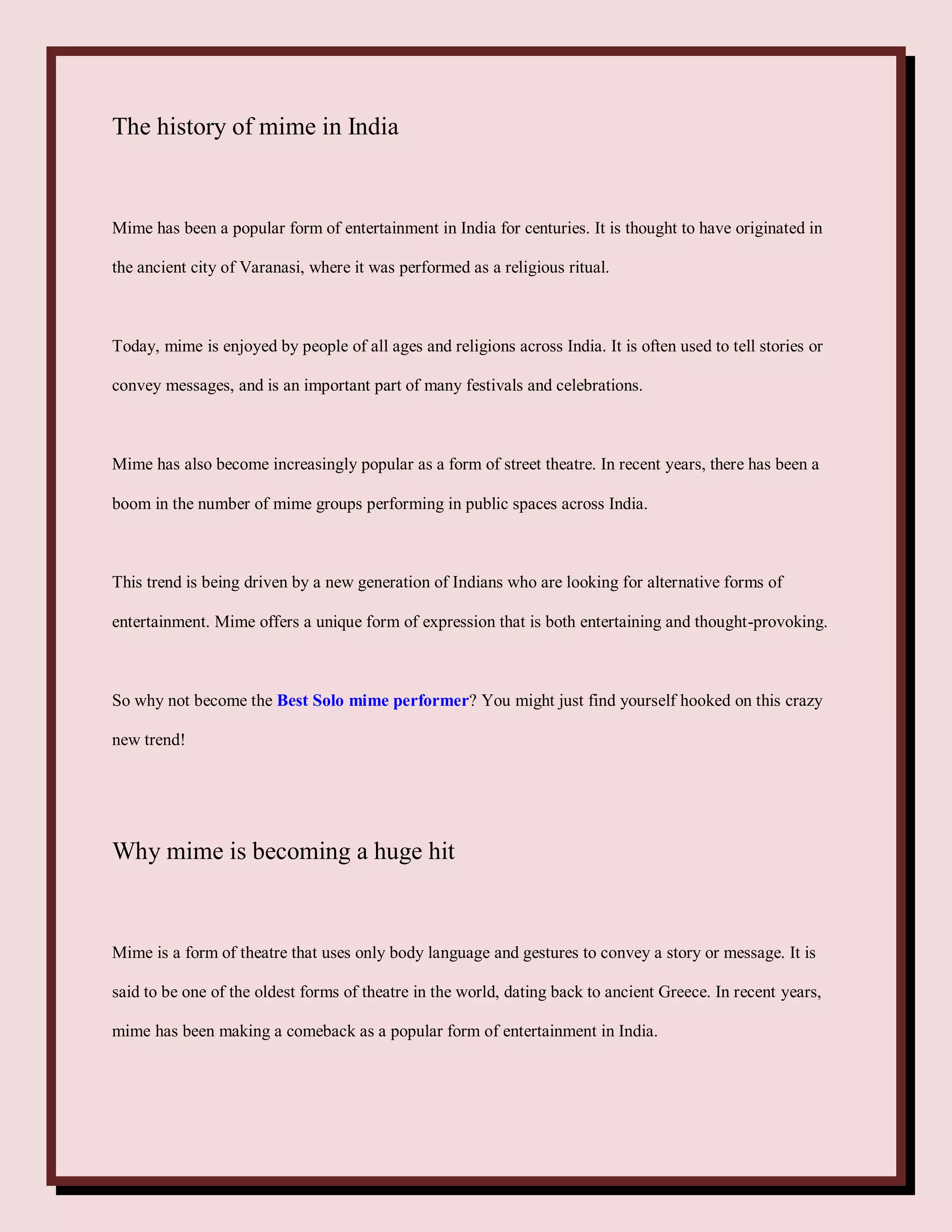 The Craziest Trend In India_ Why Mime Is Becoming A Huge Hit.pdf