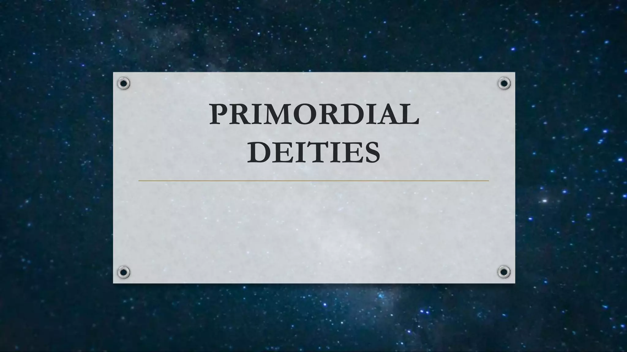 The Creation (greek gods and goddesses) | PPTX