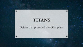 The Creation (greek gods and goddesses) | PPTX