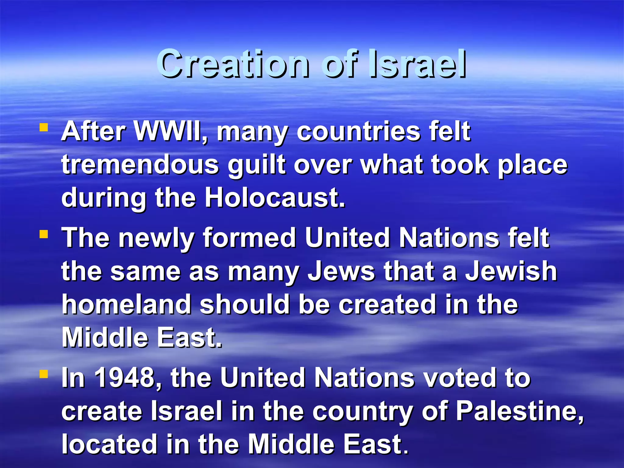 The creation of israel | PPT