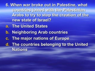 The creation of israel | PPT