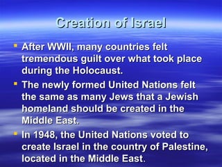 The creation of israel | PPT