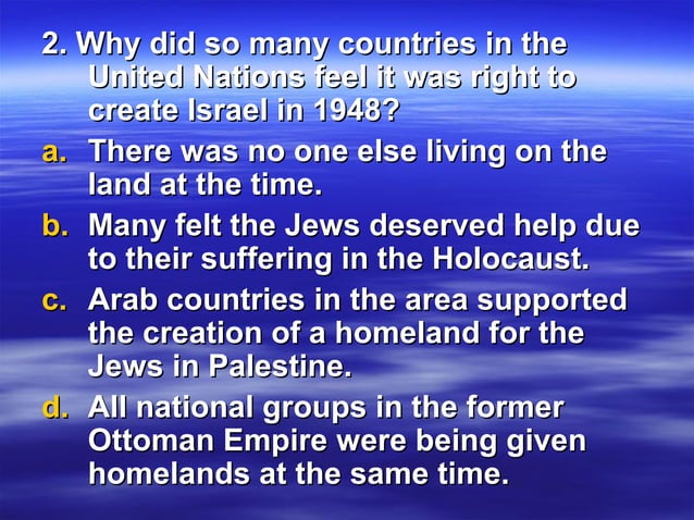 The creation of israel | PPT | Judaism | Religion & Spirituality