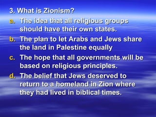 The creation of israel | PPT