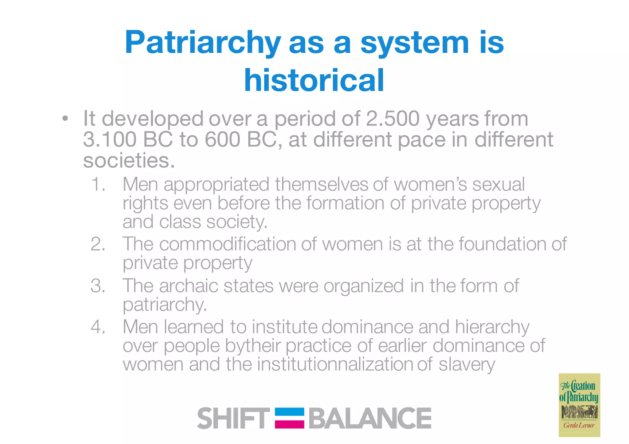 The creation of patriarchy | PDF