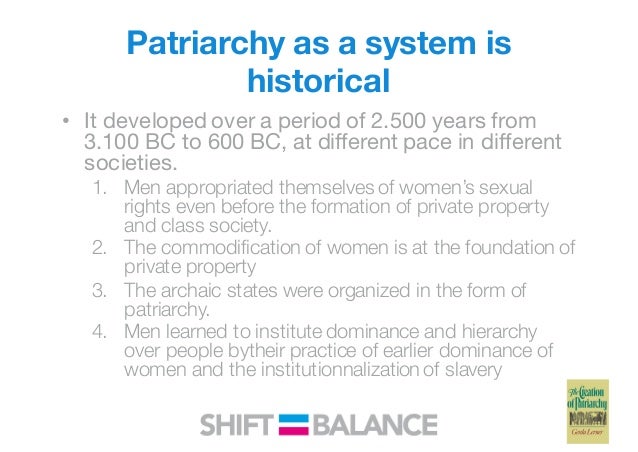 The creation of patriarchy
