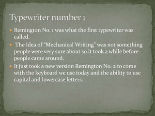 The creation of the keyboard | PPT